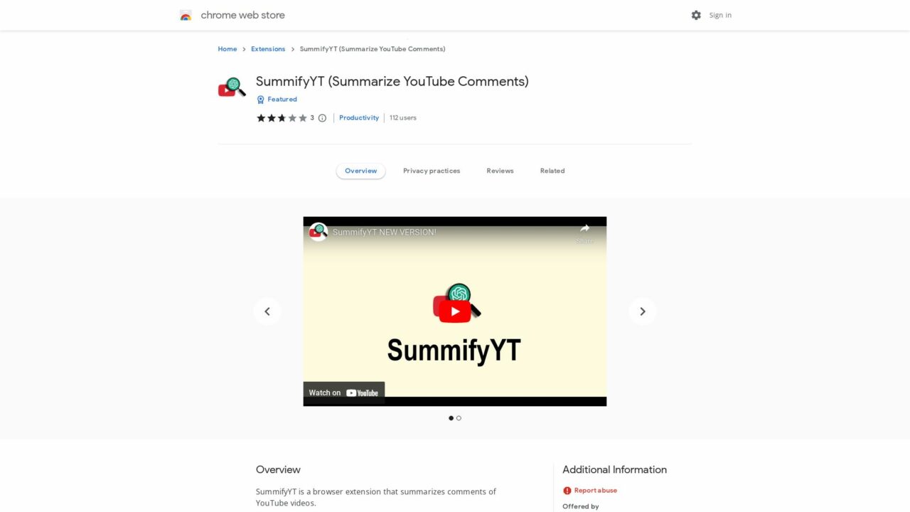 SummifyYT 📚 Summarize YouTube Comments - Boost Your YouTube Experience | Futureen