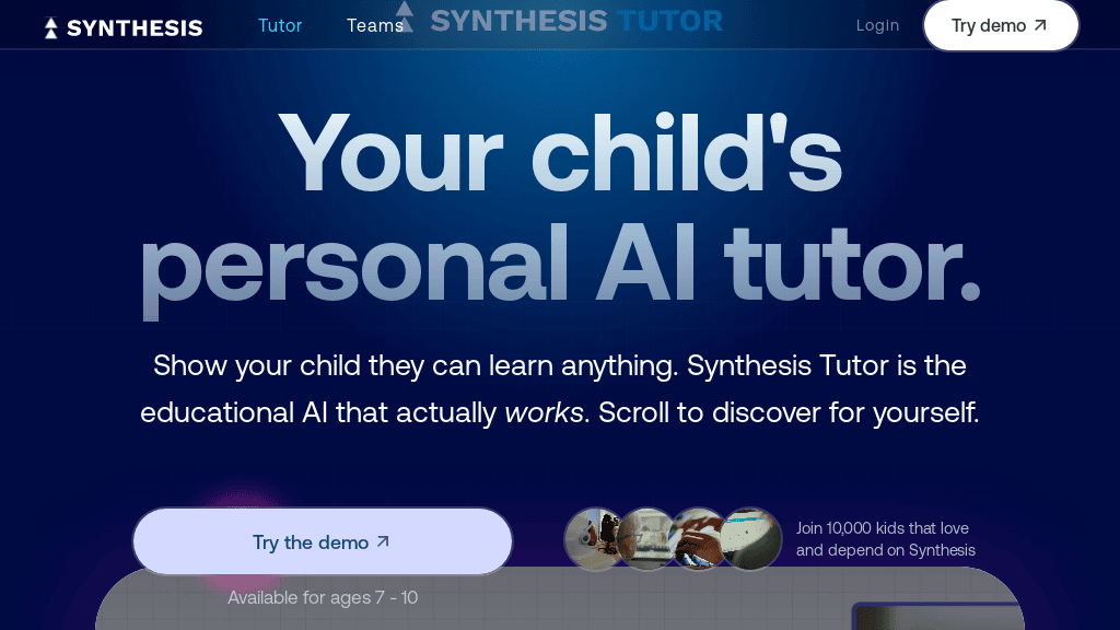 Synthesis Tutor | Personalized Math Lessons for Kids | Futureen