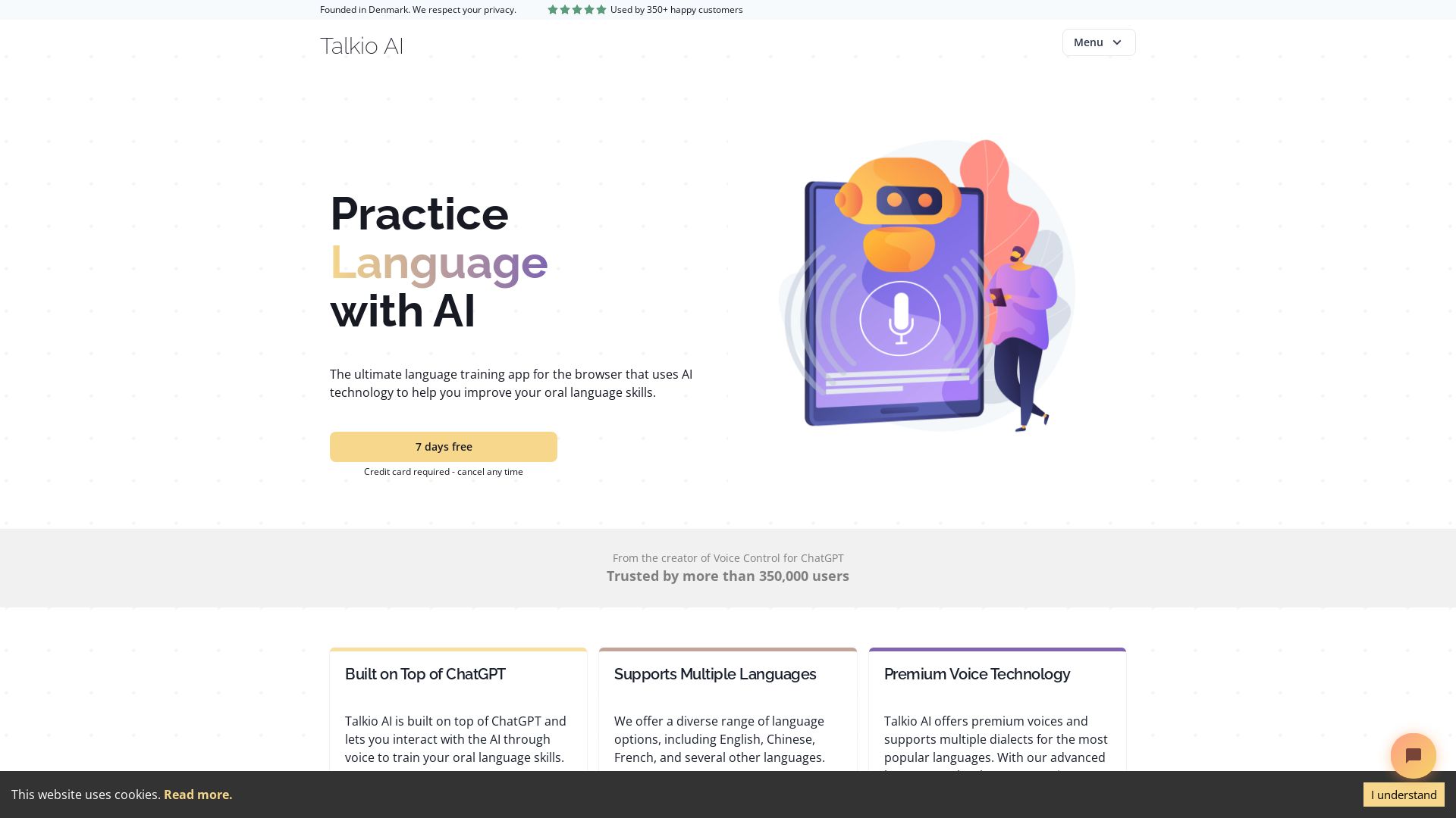 Talkio AI | Fluent Language Training App with AI Tech | Futureen