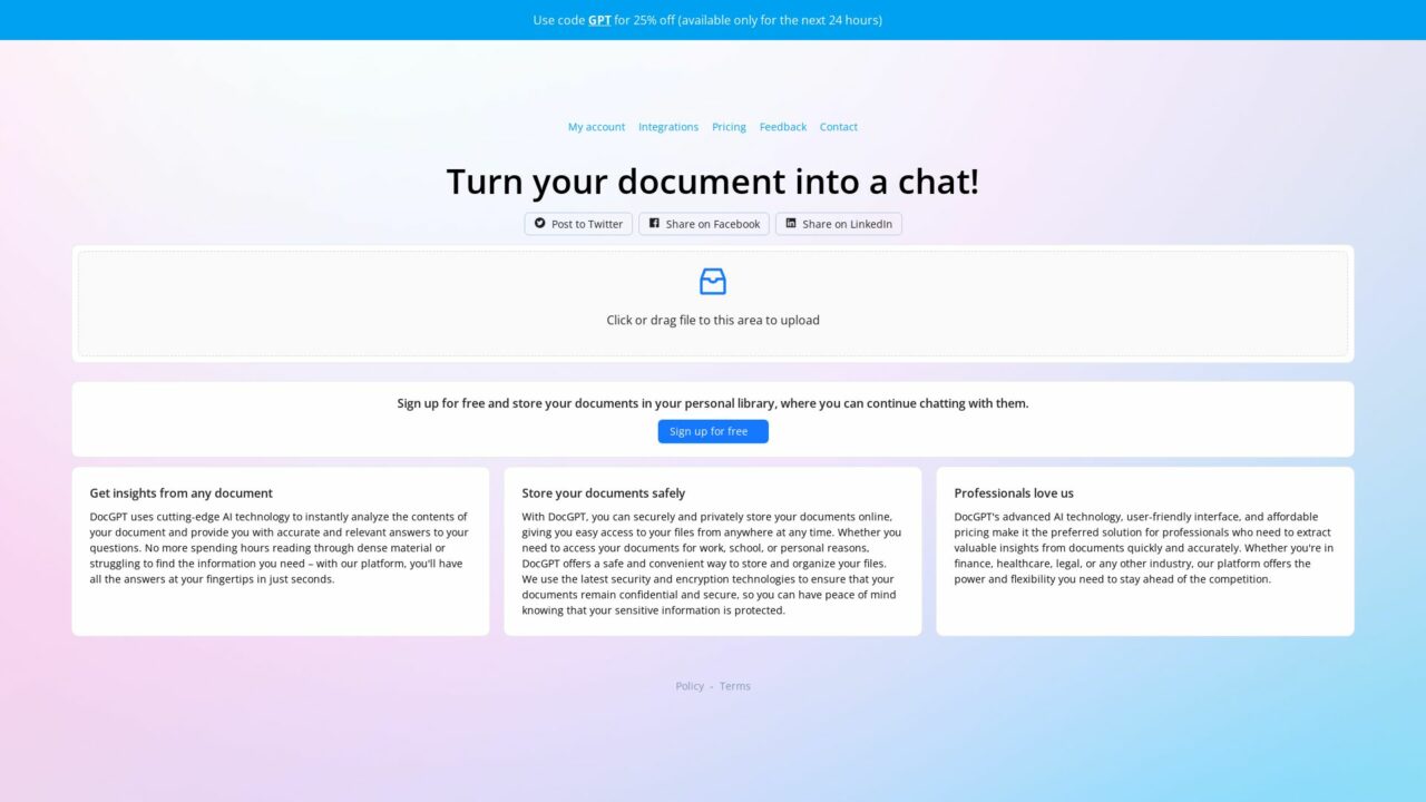 DocGPT - Turn your document into a chatbot! 🤖 | Futureen