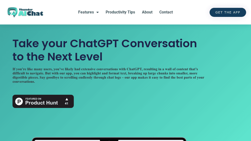 Thunder AI Chat | Enhance Your ChatGPT Conversations | Futureen