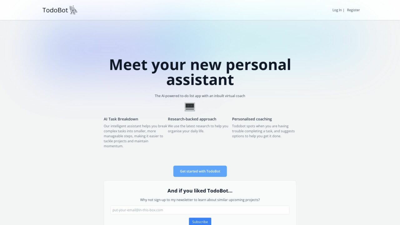 TodoBot | Your Custom Task Assistant | Futureen