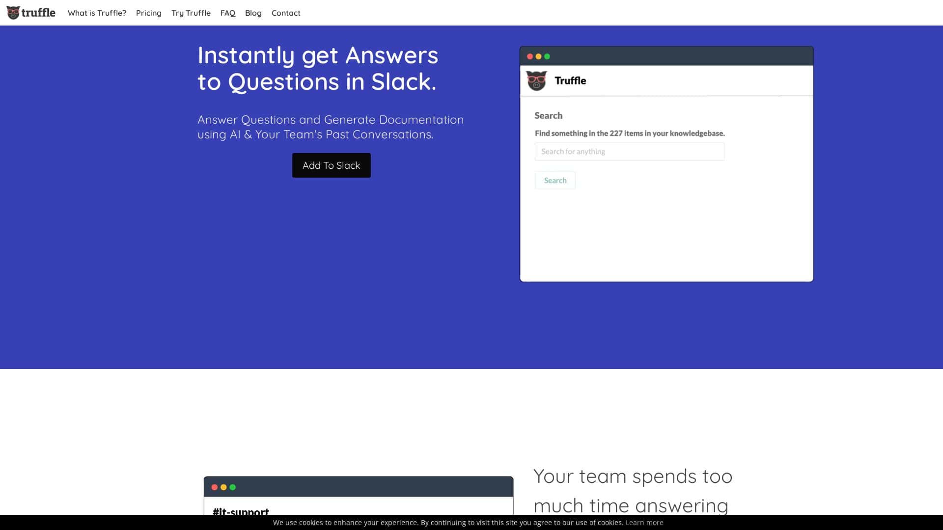 Truffle 🤖 | Automate Q&A in Slack | Futureen