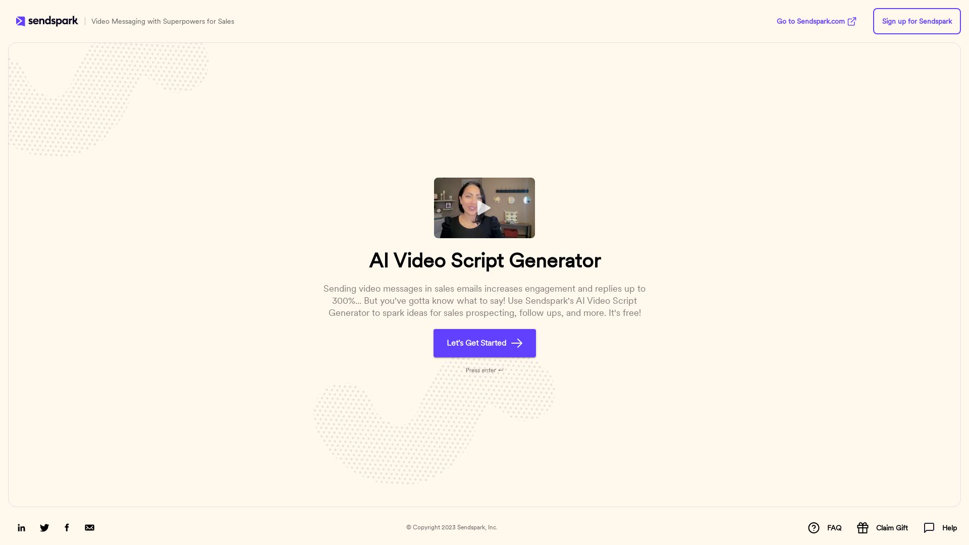 Sendspark | AI Video Script Generator for Sales Success! | Futureen