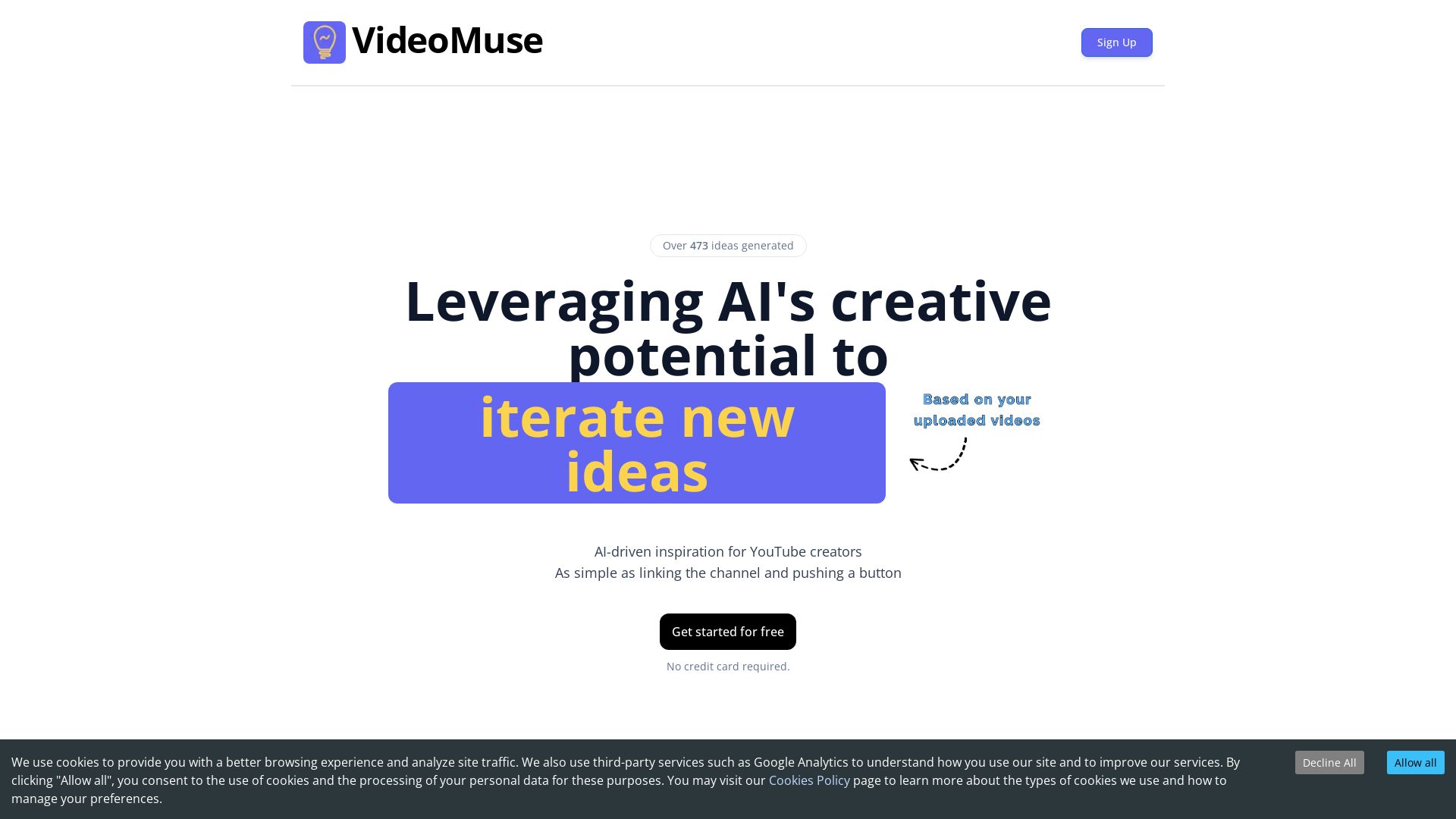 VideoMuse | Generate Fresh Video Ideas Easily | Futureen