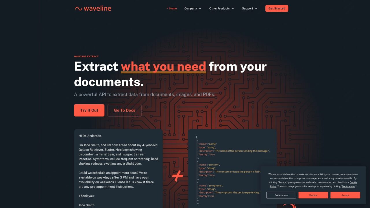 Waveline Extract 🚀 Fastest AI Integration for Data Extraction | Futureen