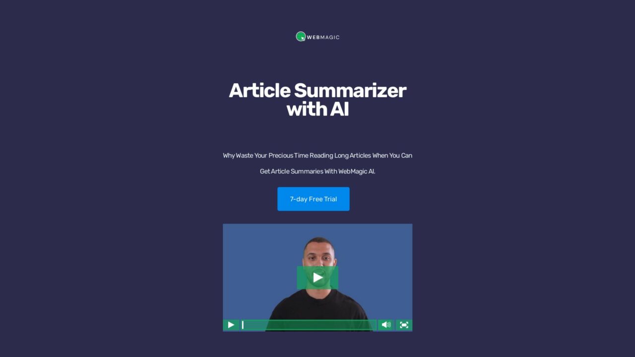 WebMagic AI - Article Summarizer 📚 Save Time with AI | Futureen