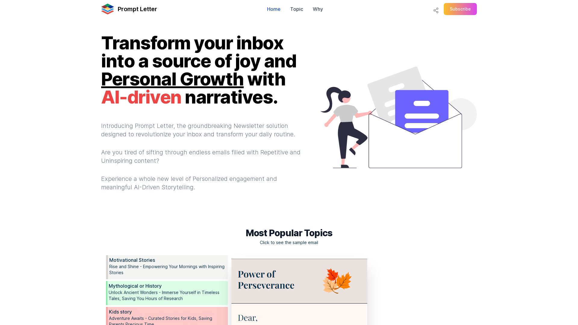 Newsletters | Transform Your Inbox with AI Narratives | Futureen