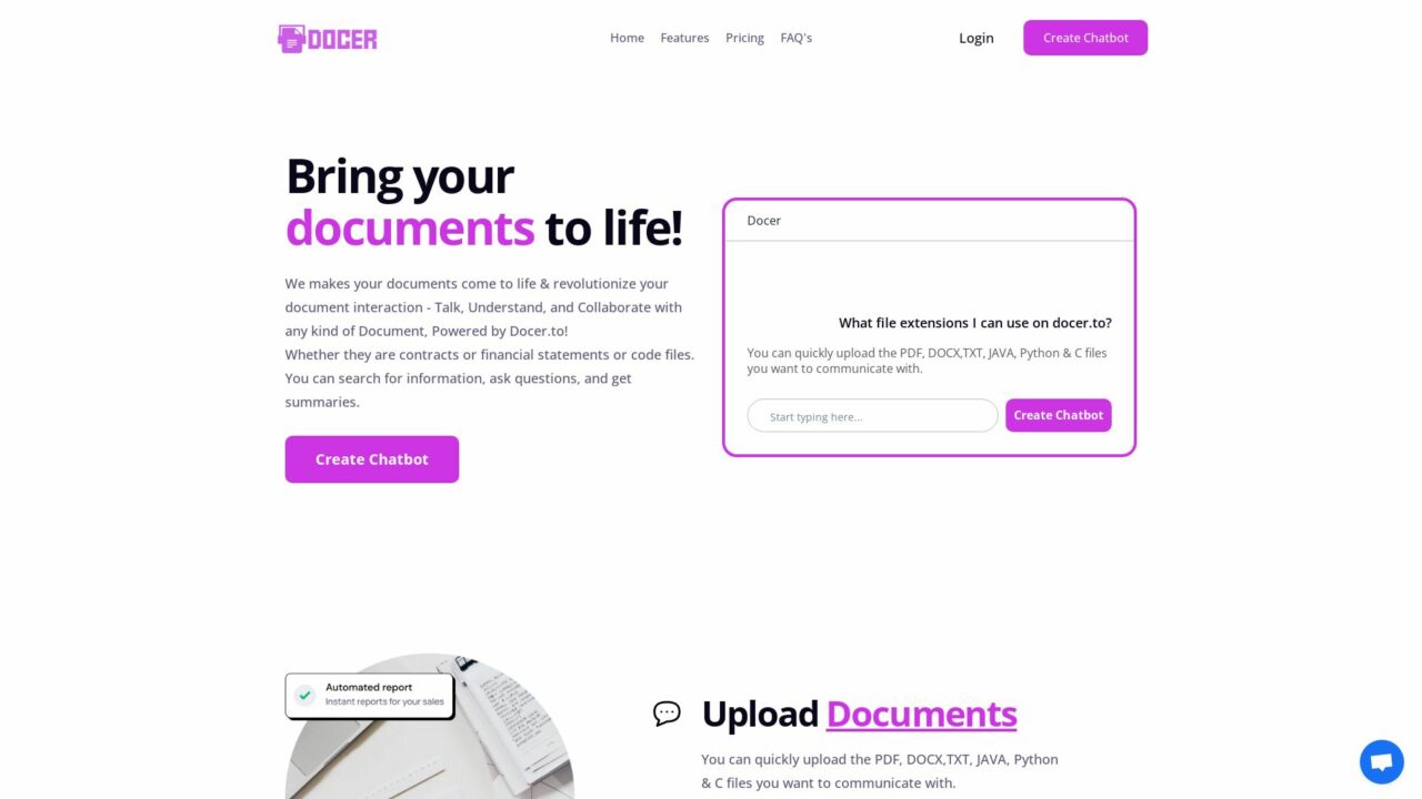 Docer.to 📚 Simplify Document Q&A | Futureen