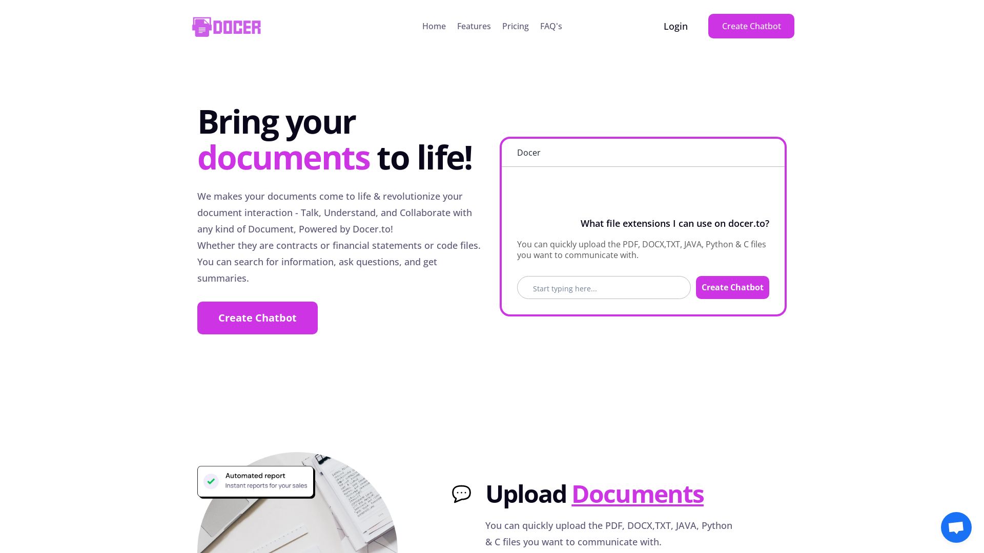 Docer.to | Simplify Document Questions and Answers | Futureen