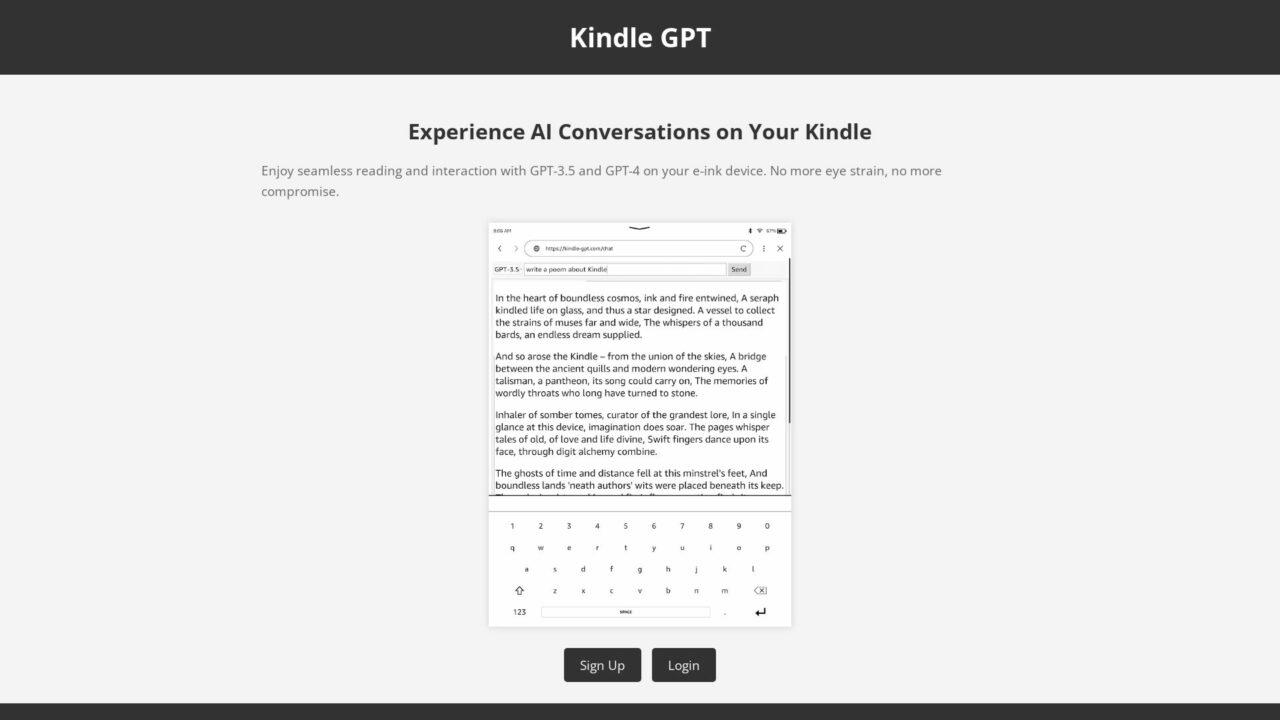 Kindle GPT | Chatbot for Kindle Devices | Futureen