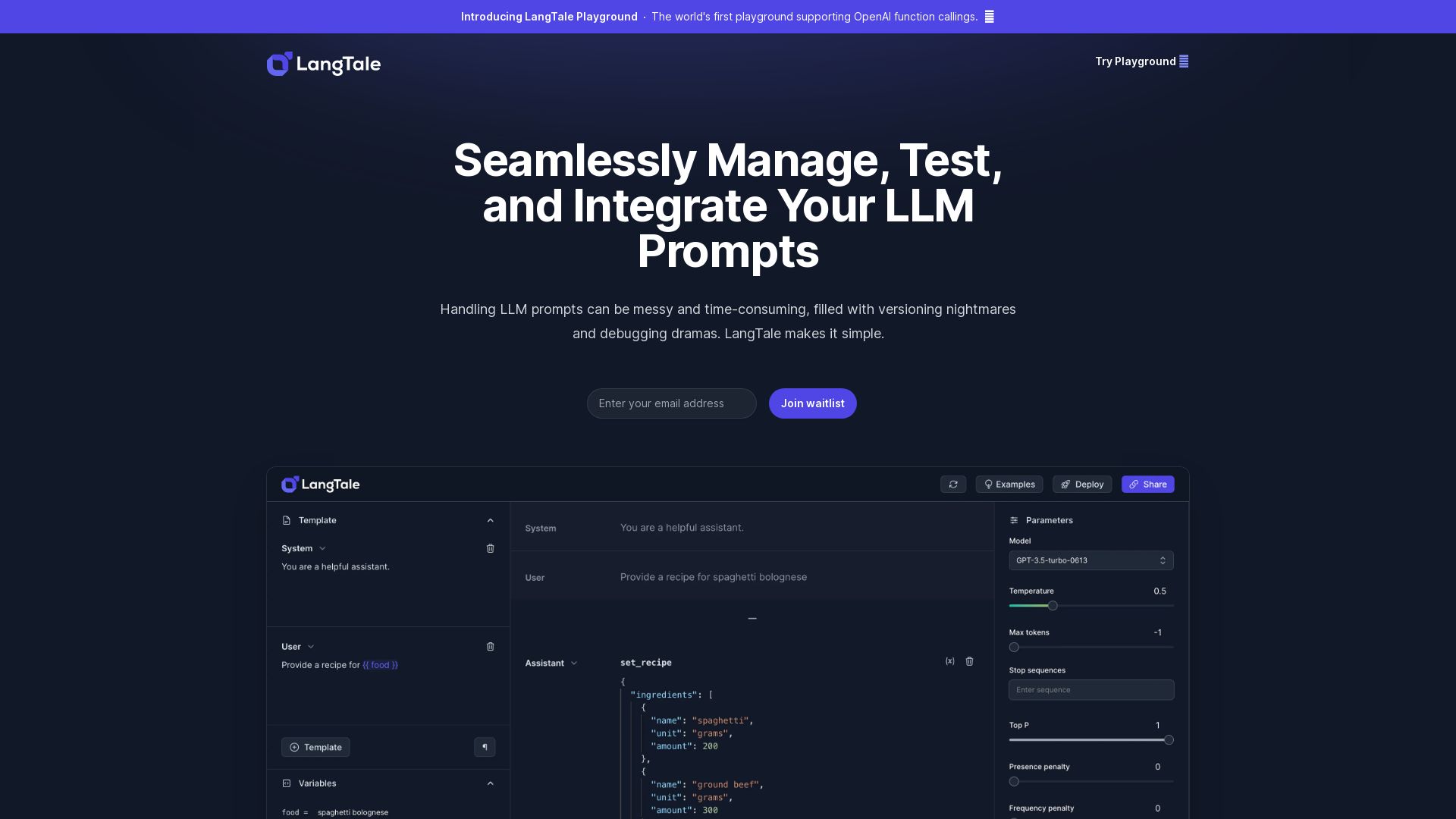 LangTale | Simplify LLM Prompt Management | Futureen