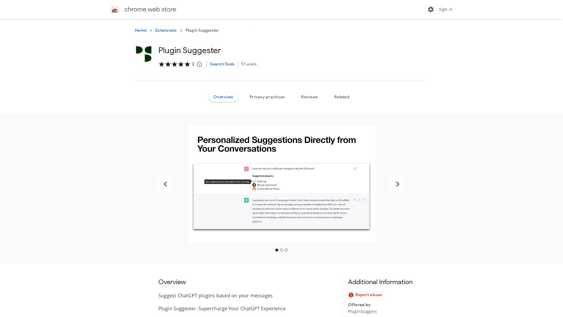 Plugin Suggester | Real-time recommendations for ChatGPT | Futureen