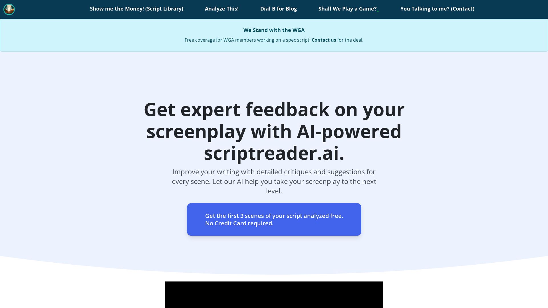 ScriptReader.ai | AI Screenplay Analysis Tool | Futureen