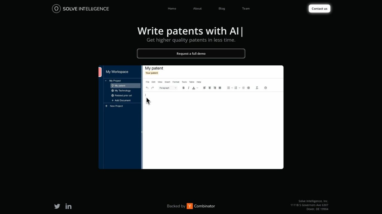 Solve Intelligence | Write Expert Patents | Futureen