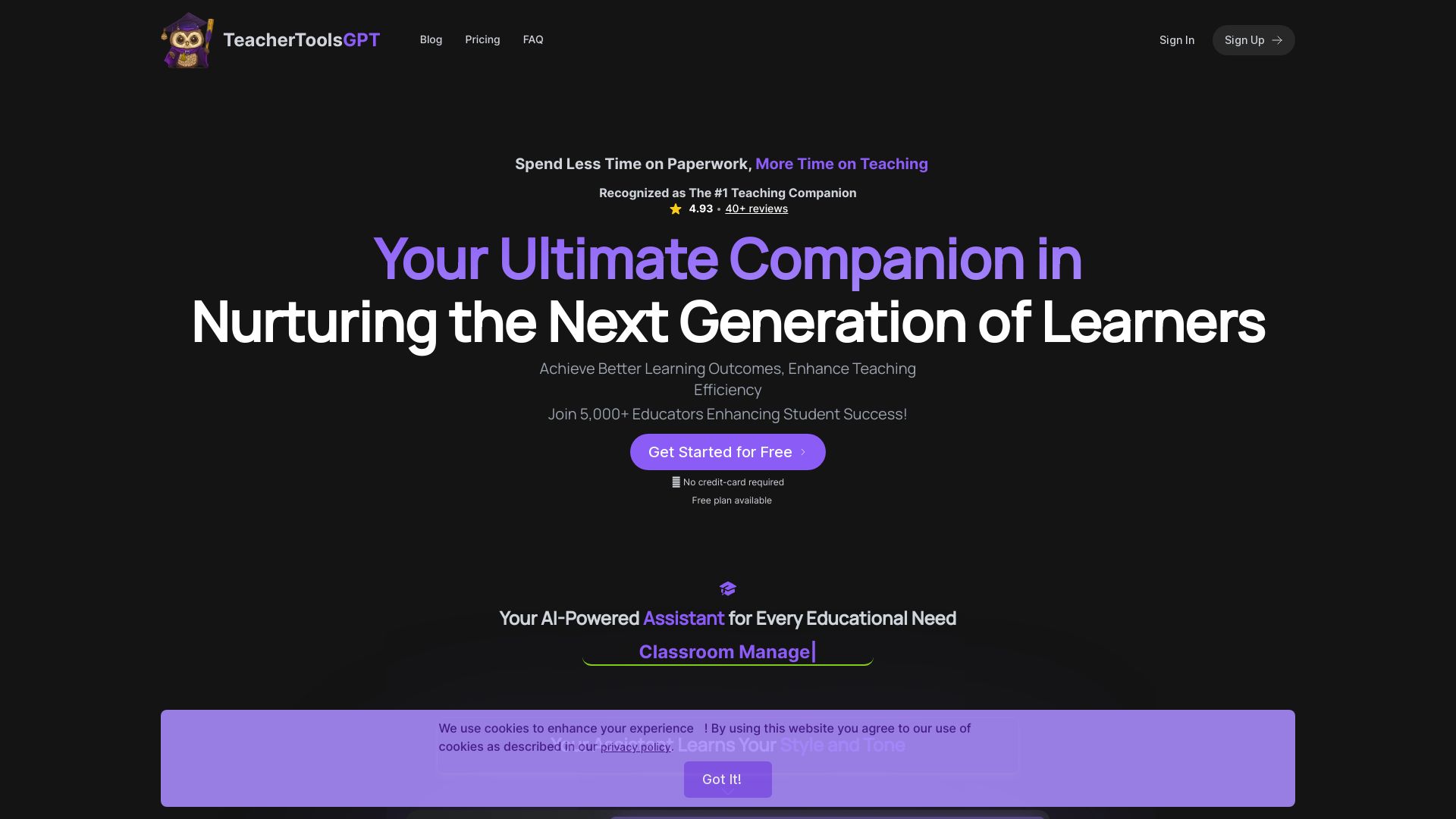 TeacherToolsGPT | Your Essential Teaching Companion | Futureen