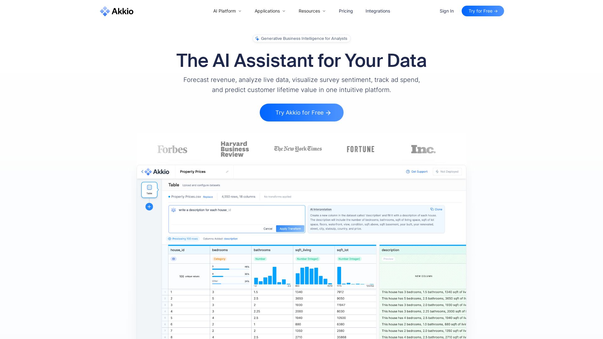 Akkio | Generative BI for Non-Technical Analysts | Futureen