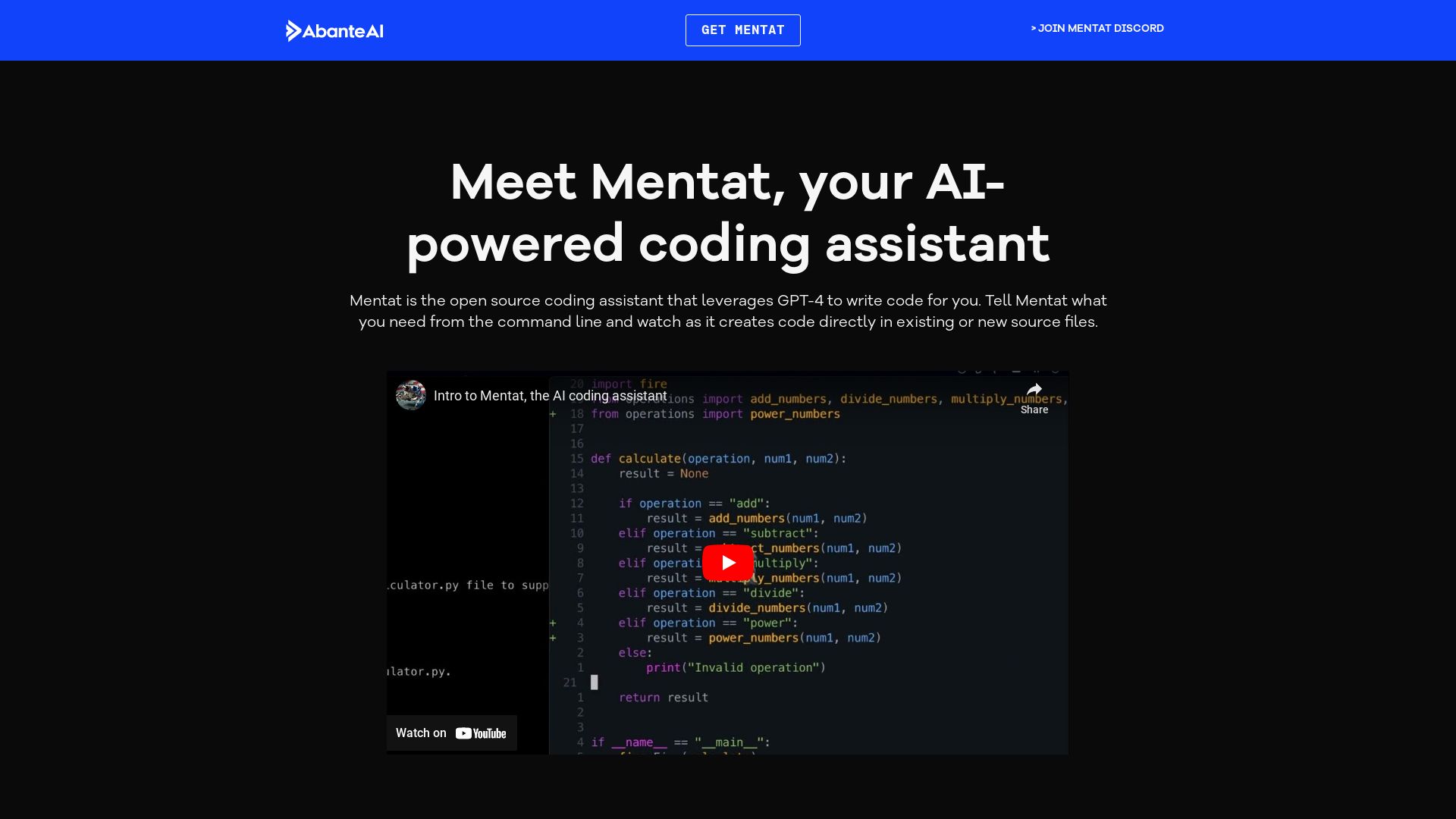 Mentat.codes | AI-Powered Coding Help | Futureen