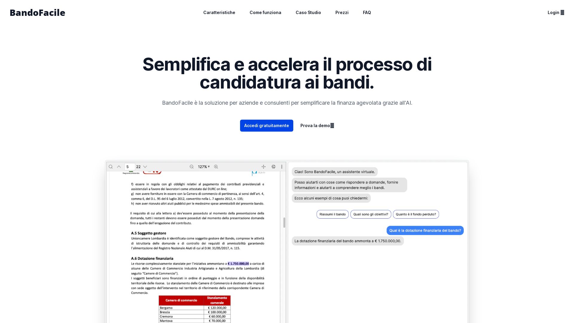 BandoFacile | Simplify Subsidized Financing Applications | Futureen