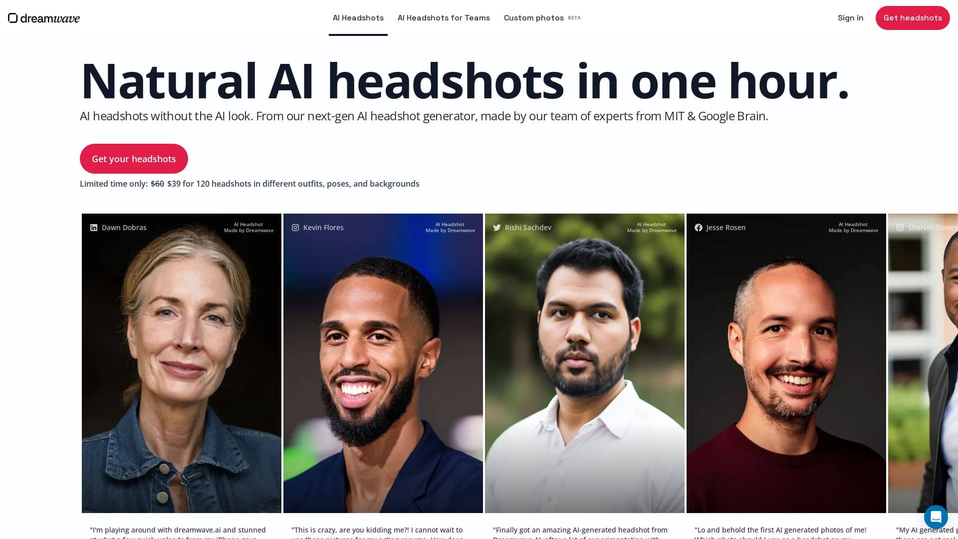 AI Headshot Generator | Create Natural, Professional Headshots | Futureen