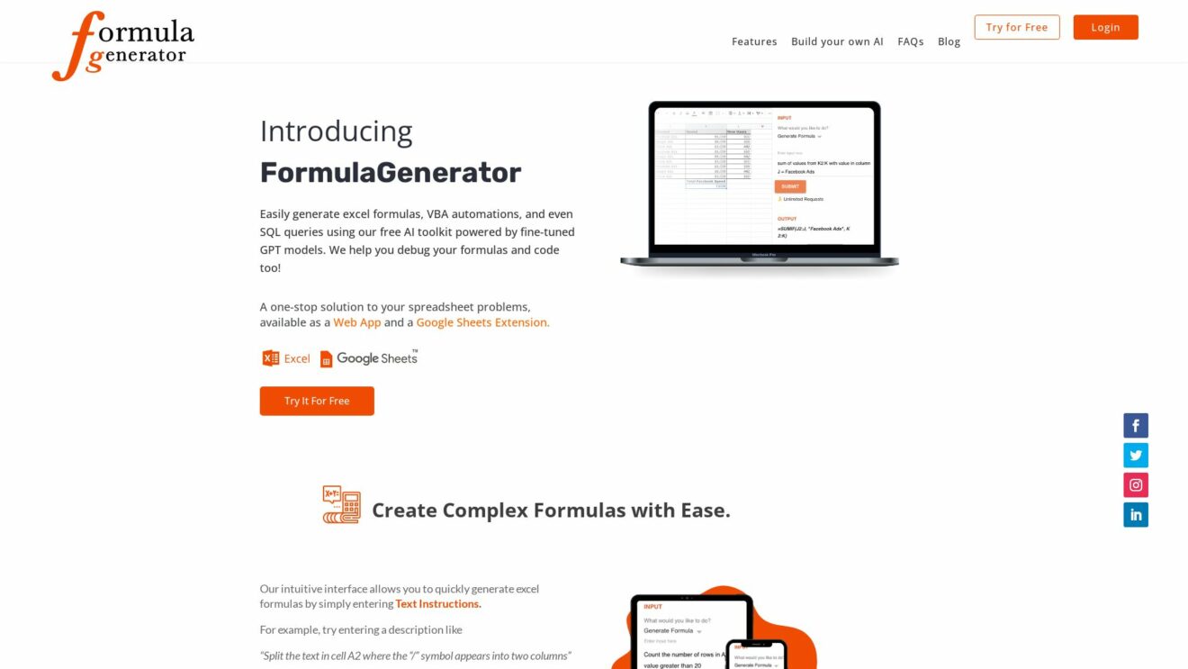 FormulaGenerator | Your Solution for Excel Formulas | Futureen