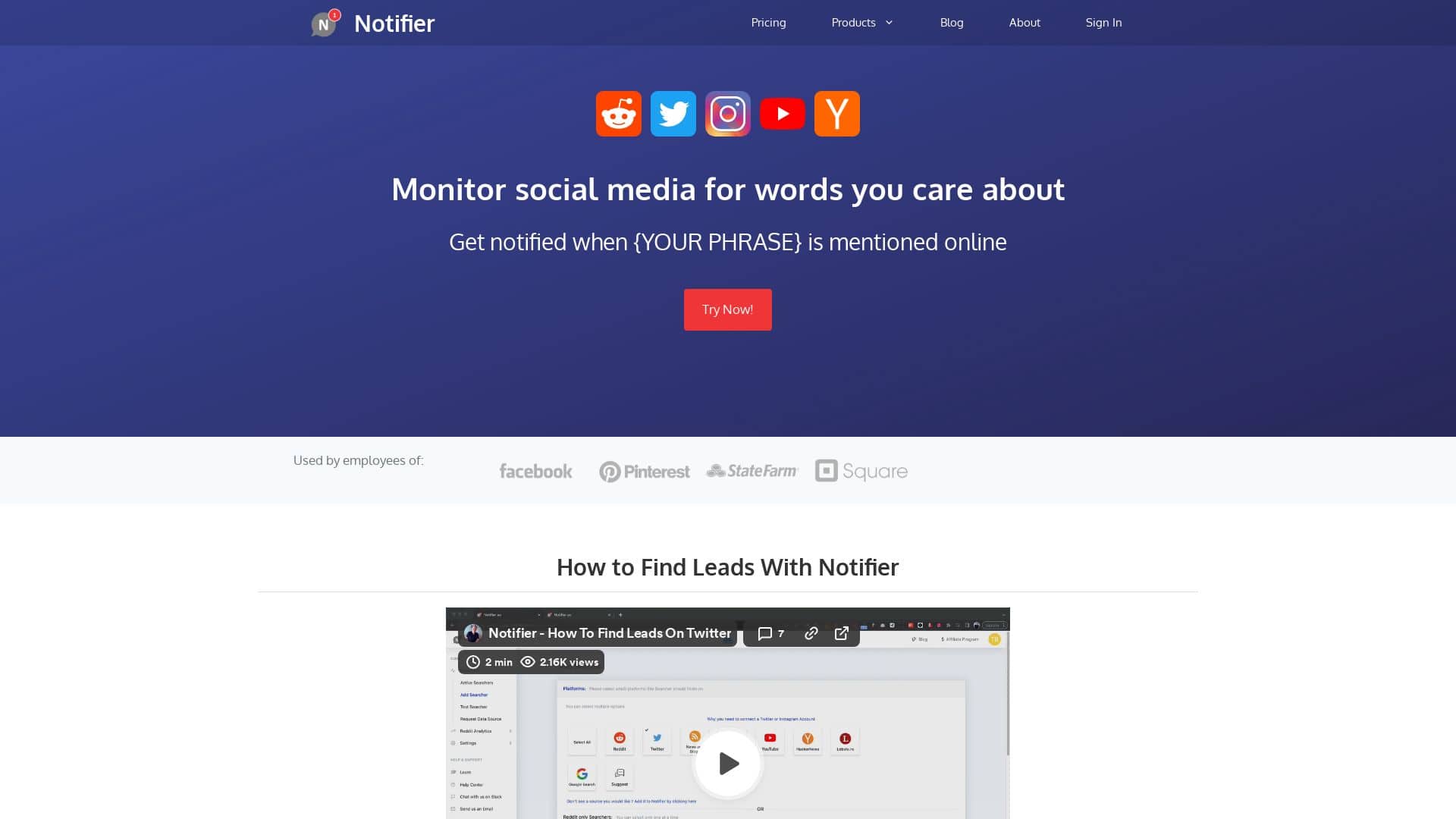 Notifier | Monitor Social Media for Key Keywords | Futureen