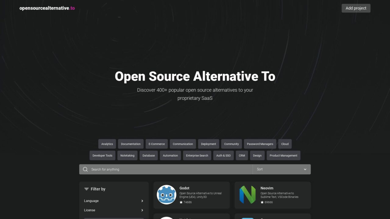 Open Source Alternatives 🛠️ Discover 400+ Popular Options | Futureen