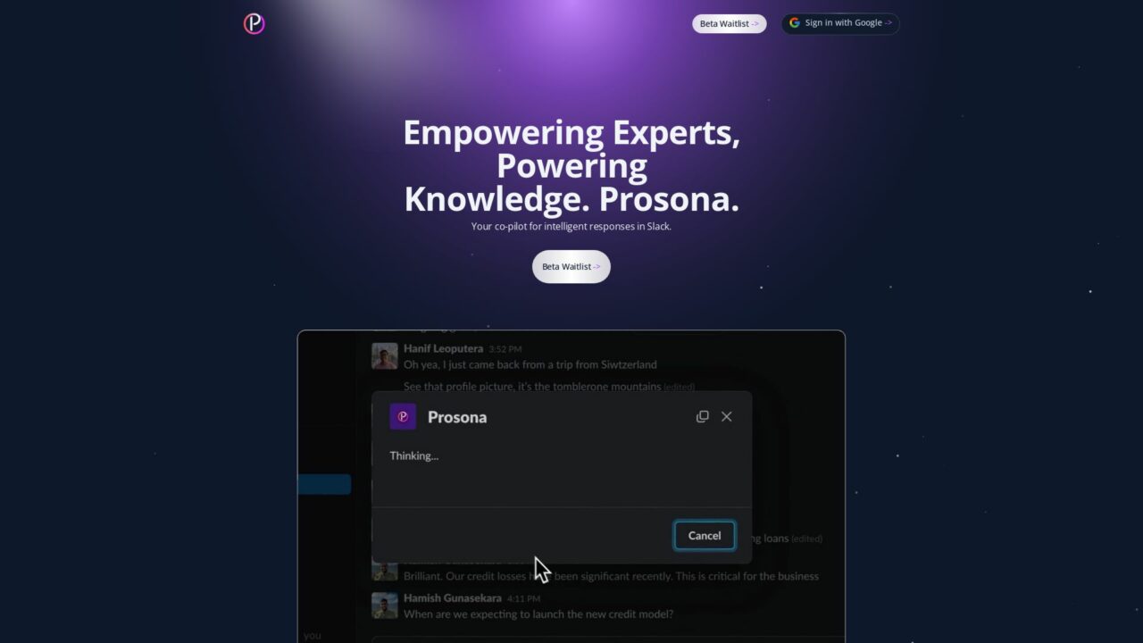 Prosona 🤖 Boosts Knowledge Workers in Slack | Futureen