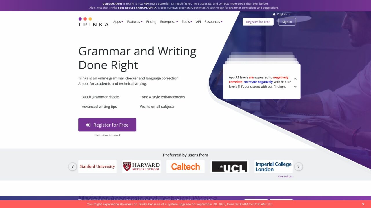 Trinka AI | Advanced Grammar Checker for Writing | Futureen