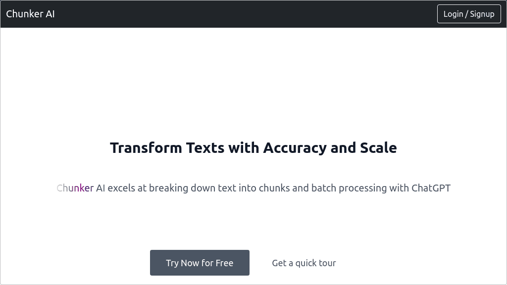 Chunker AI | Enhance text processing for better efficiency | Futureen