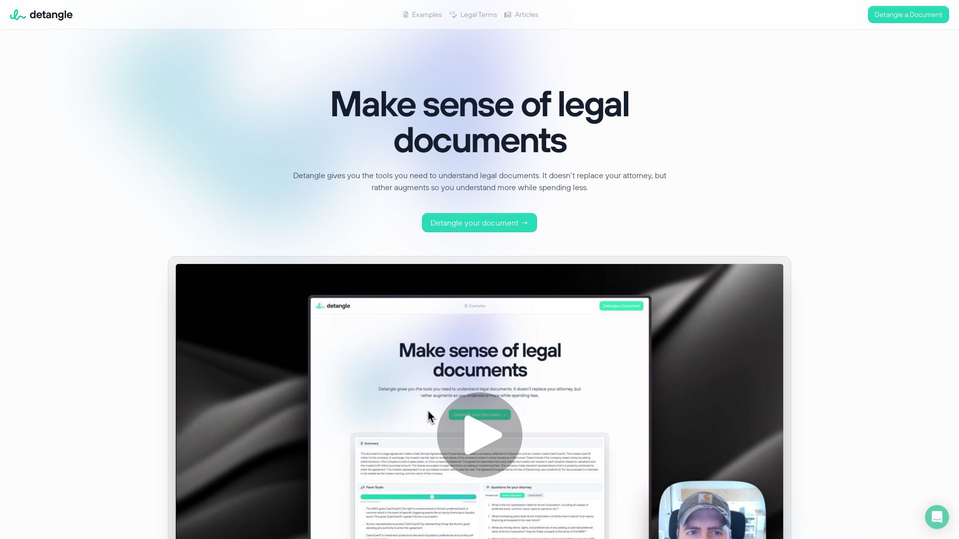 Detangle | Simplify Legal Documents, Summarize Audio & Video | Futureen