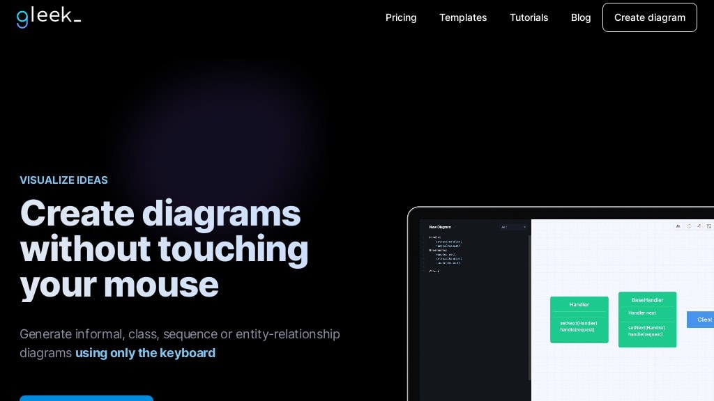 Gleek | Text-to-Diagram Tool for Developers | Futureen