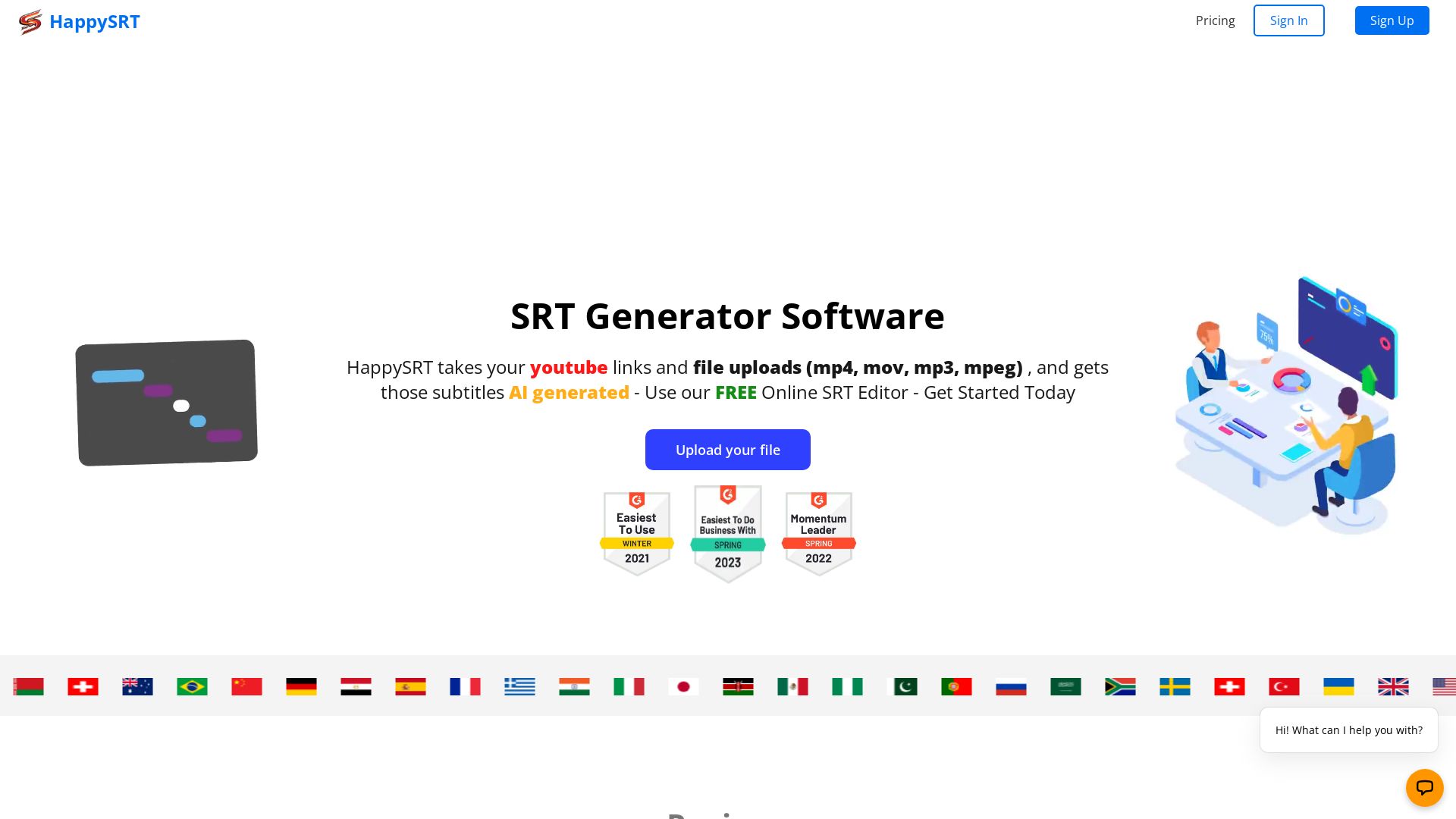 HappySRT | Create SRT Files for YouTube Using AI Technology | Futureen