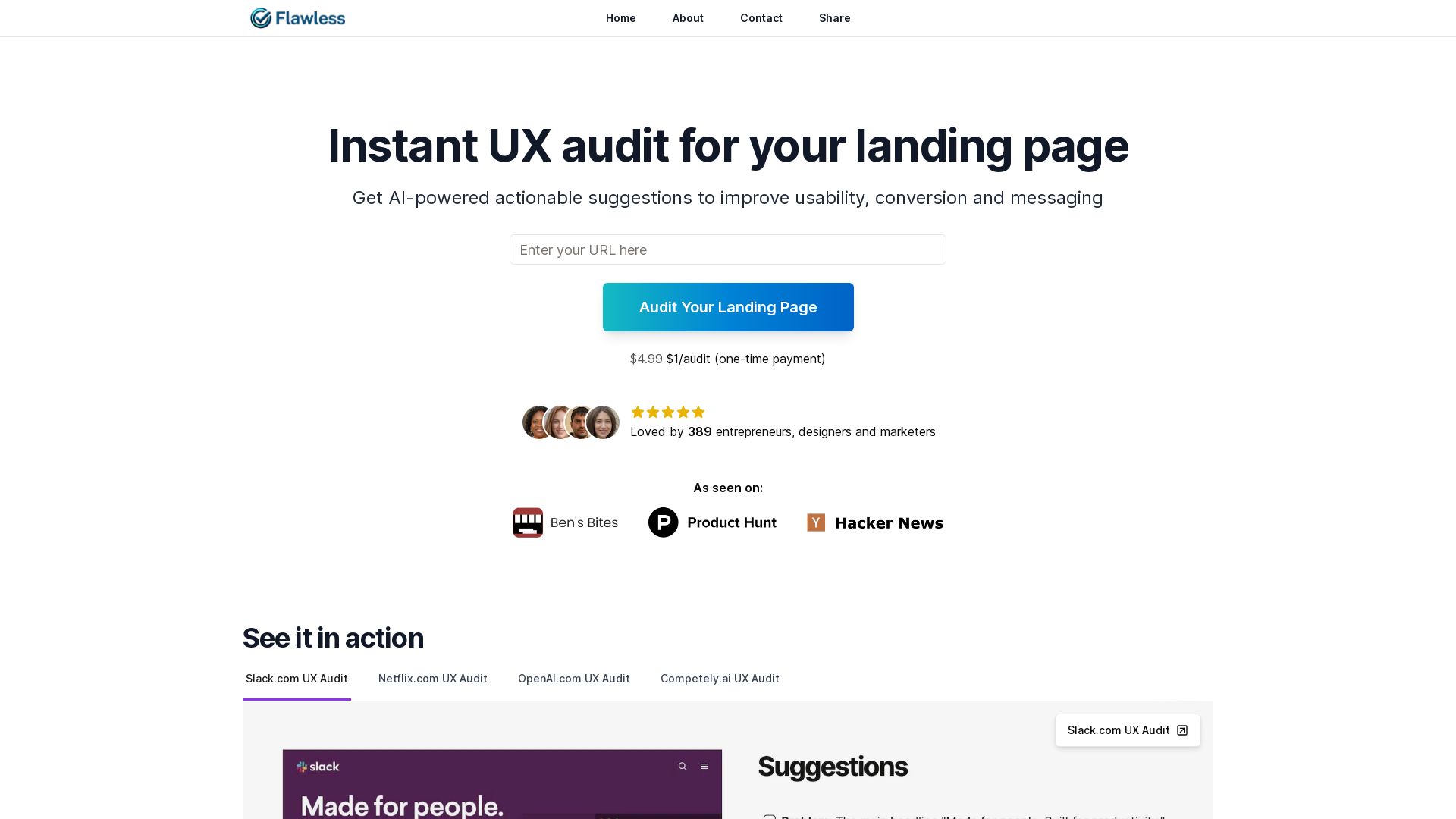 Instant UX Audit | Say Goodbye to Tedious Manual Research | Futureen