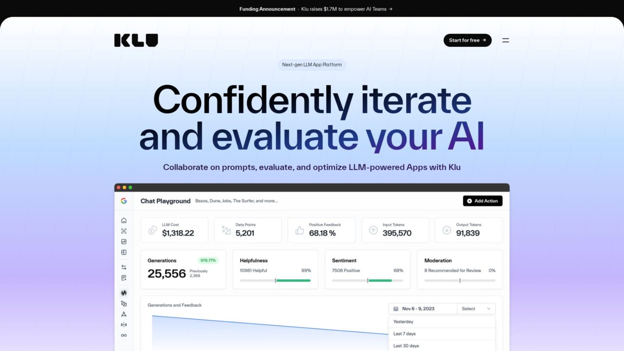 Klu AI | Simplify Information Retrieval and Enhance Productivity | Futureen