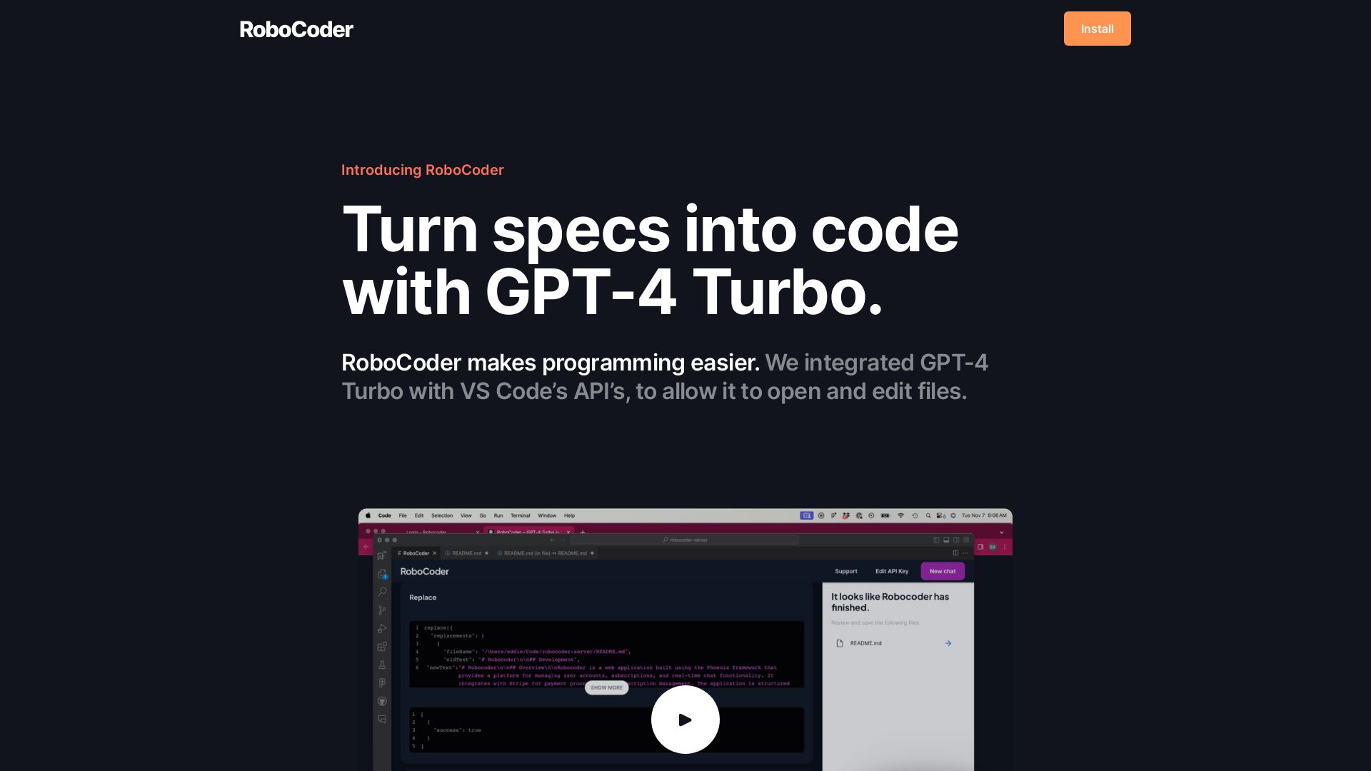 RoboCoder | Optimize Coding with GPT-4 Turbo in VS Code | Futureen