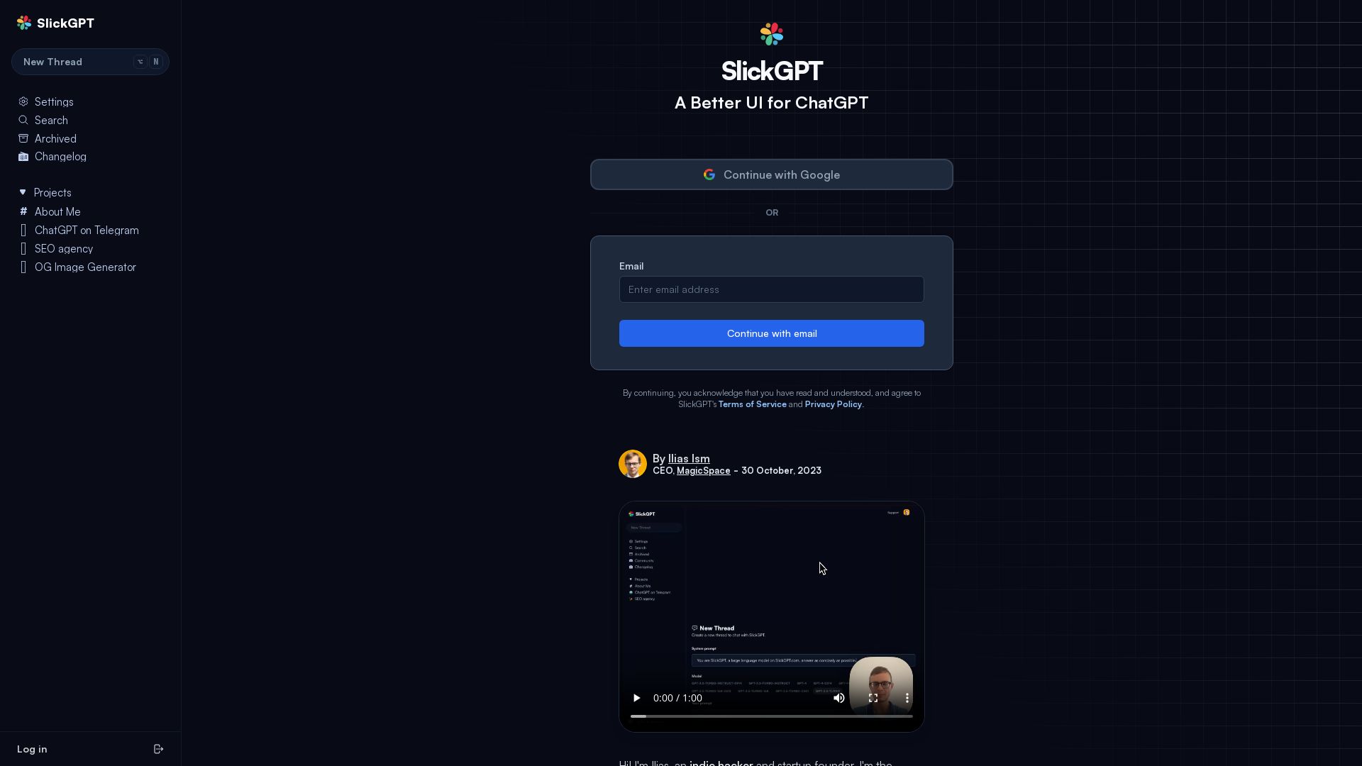 SlickGPT | An Improved Interface for ChatGPT | Futureen