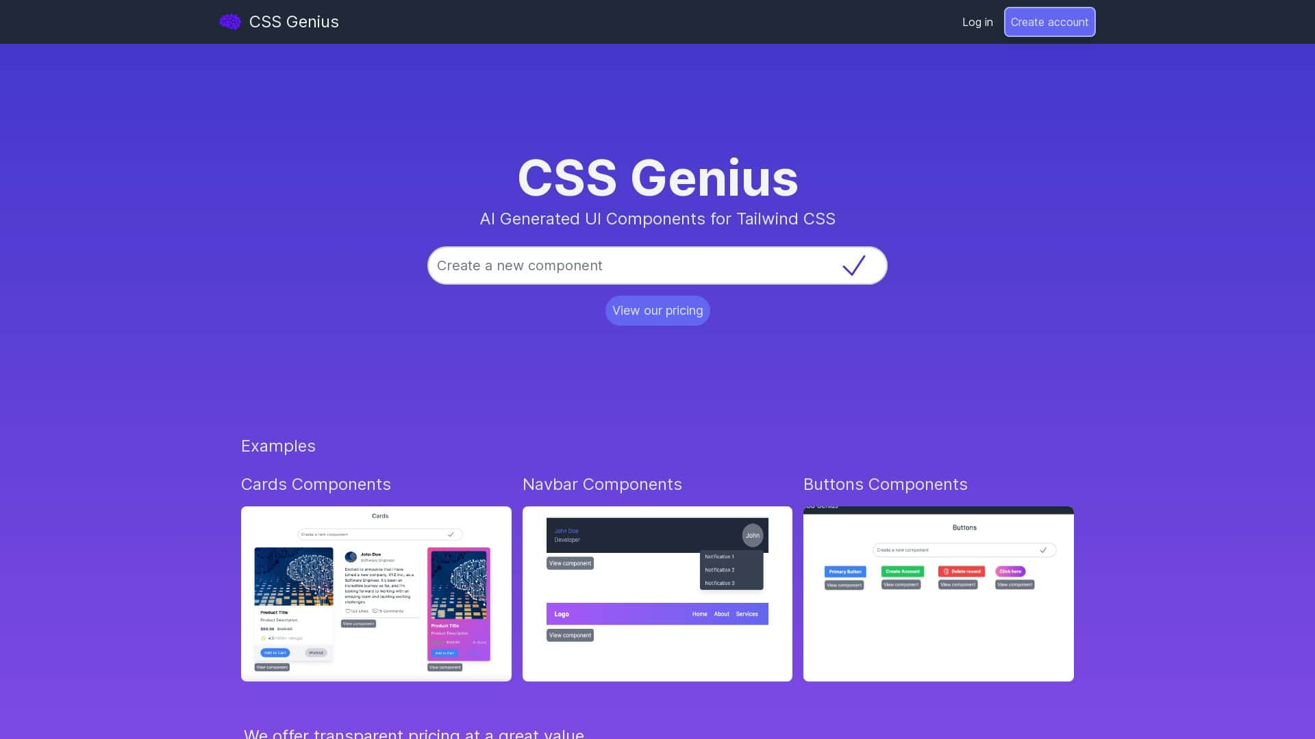 CSS Genius | Instantly create stunning user interfaces with Tailwind Genius. | Futureen