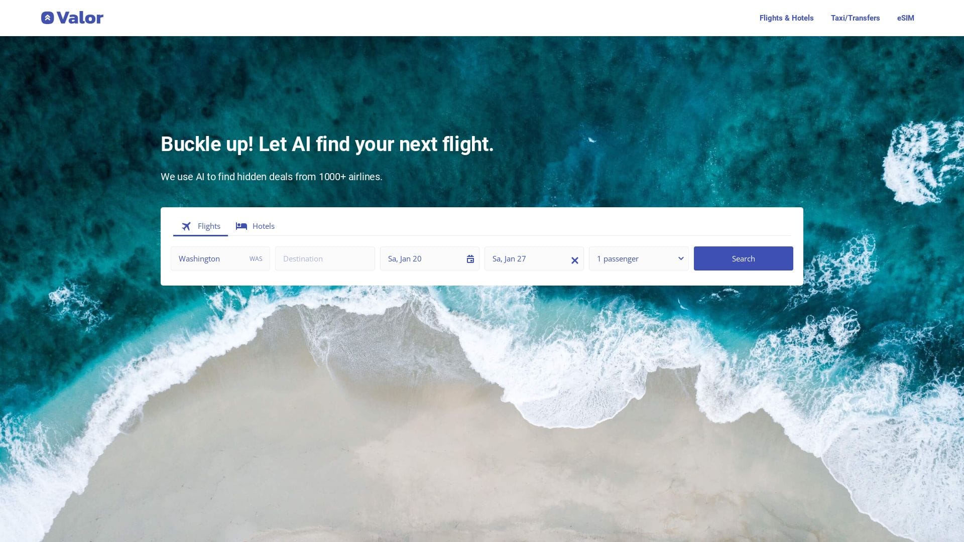 Valor | Incredible flight offers made easy with AI suggestions | Futureen