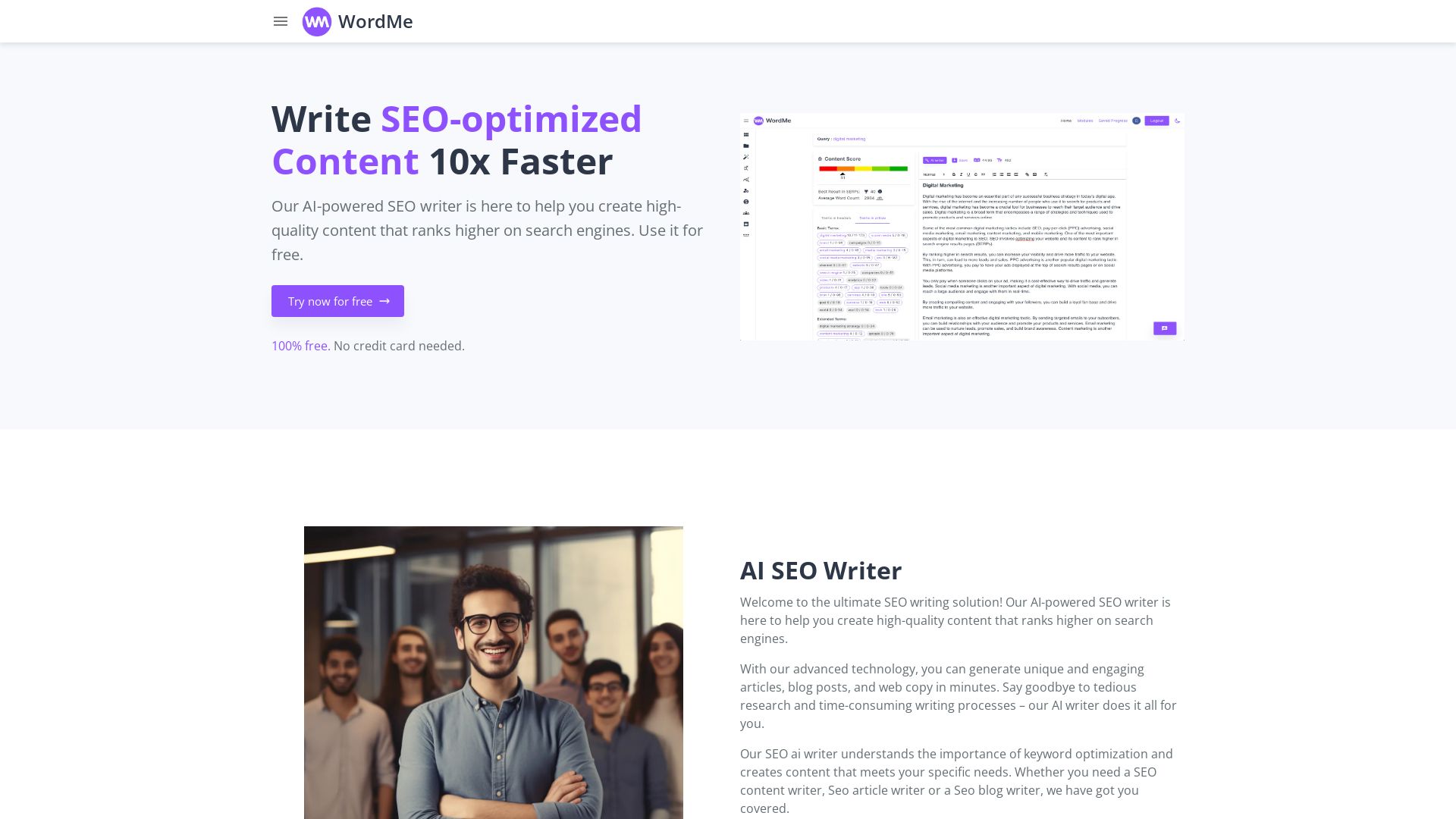 WordMe | Simplify Content Creation for SEO and Digital Marketing | Futureen