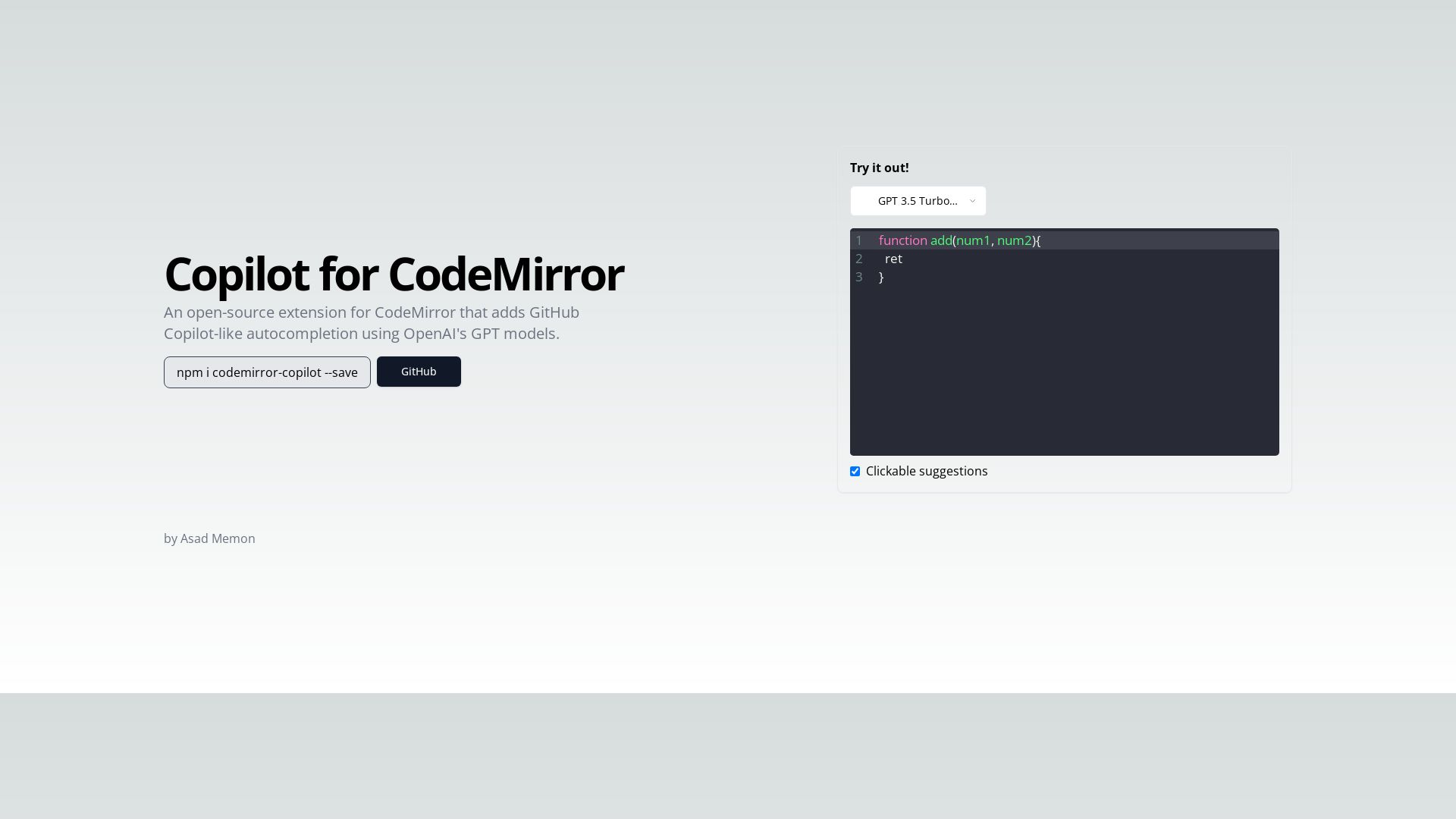 Copilot for CodeMirror | Enhance Your Coding Efficiency with Artificial Intelligence | Futureen
