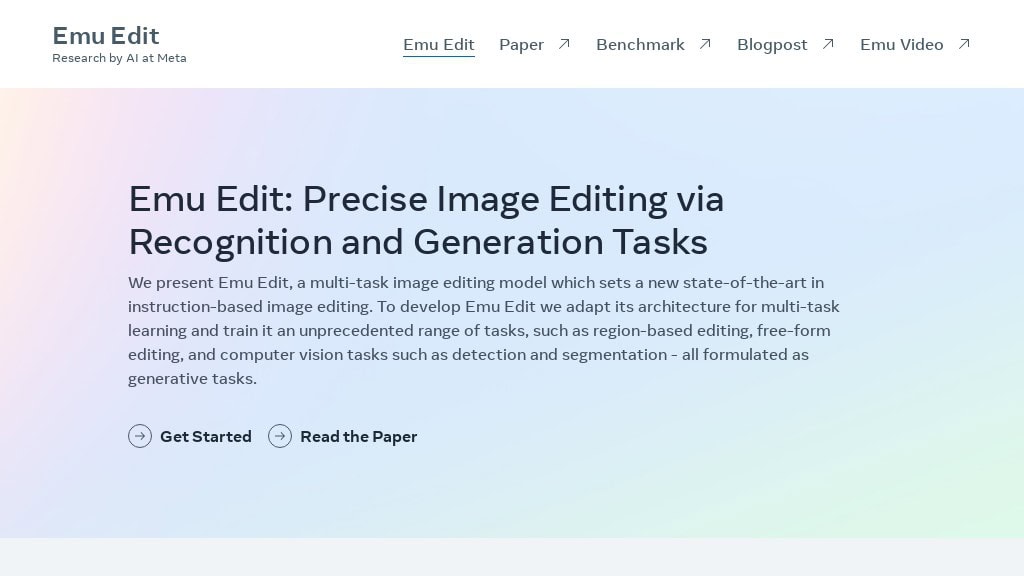 Emu Edit | Enhance Your Image Editing with AI Precision | Futureen