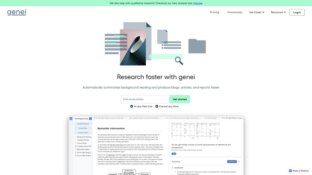 Genei | AI-Powered Research & Summarization Tool | Futureen