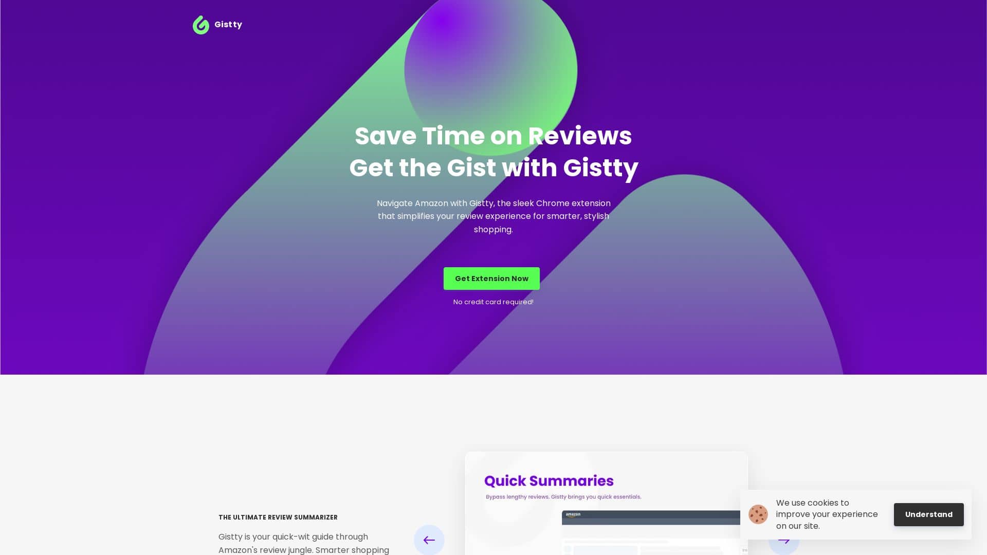 Gistty | Simplify Amazon Reviews for Better Shopping | Futureen
