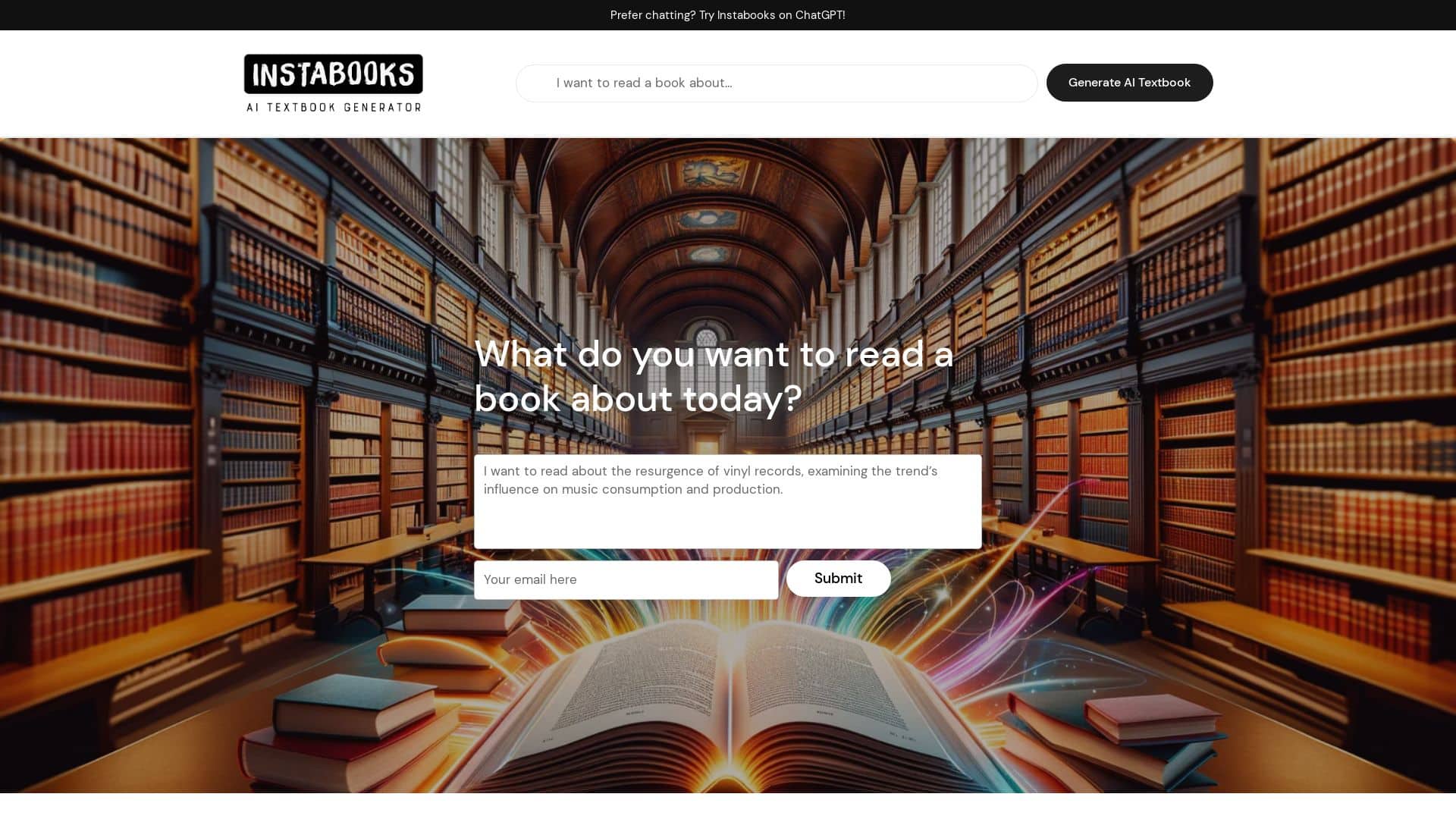 Instabooks AI | Create Instant Personalized Textbooks | Futureen