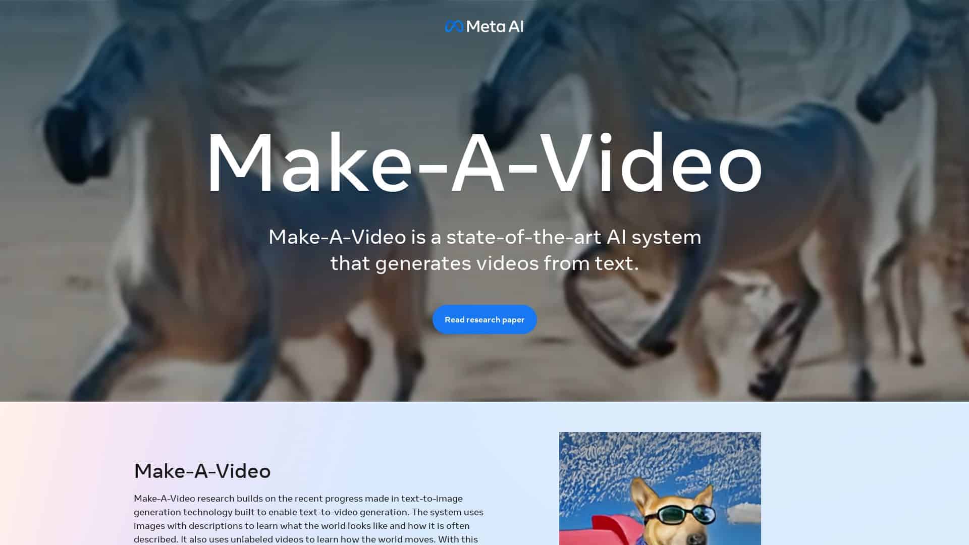 Make-A-Video | AI tool turns text into engaging video clips | Futureen