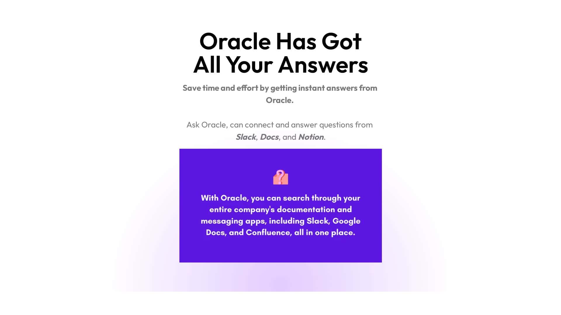 Oracle | Quick Answers with AI Integration for Your Pressing Questions ...