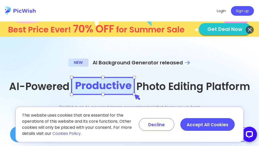 PicWish | AI-Powered Photo Editing Tool: Improve, Remove Backgrounds ...