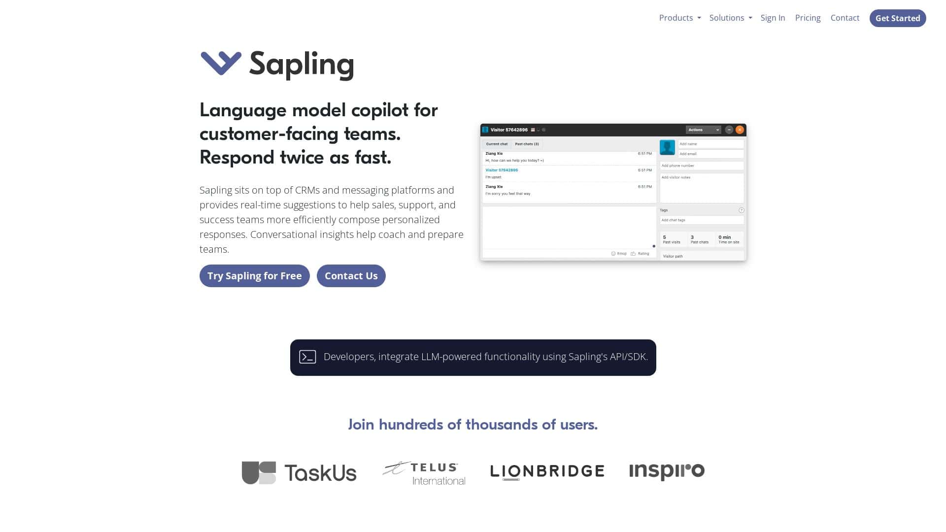 Sapling | Boost Customer Engagement with AI Support | Futureen
