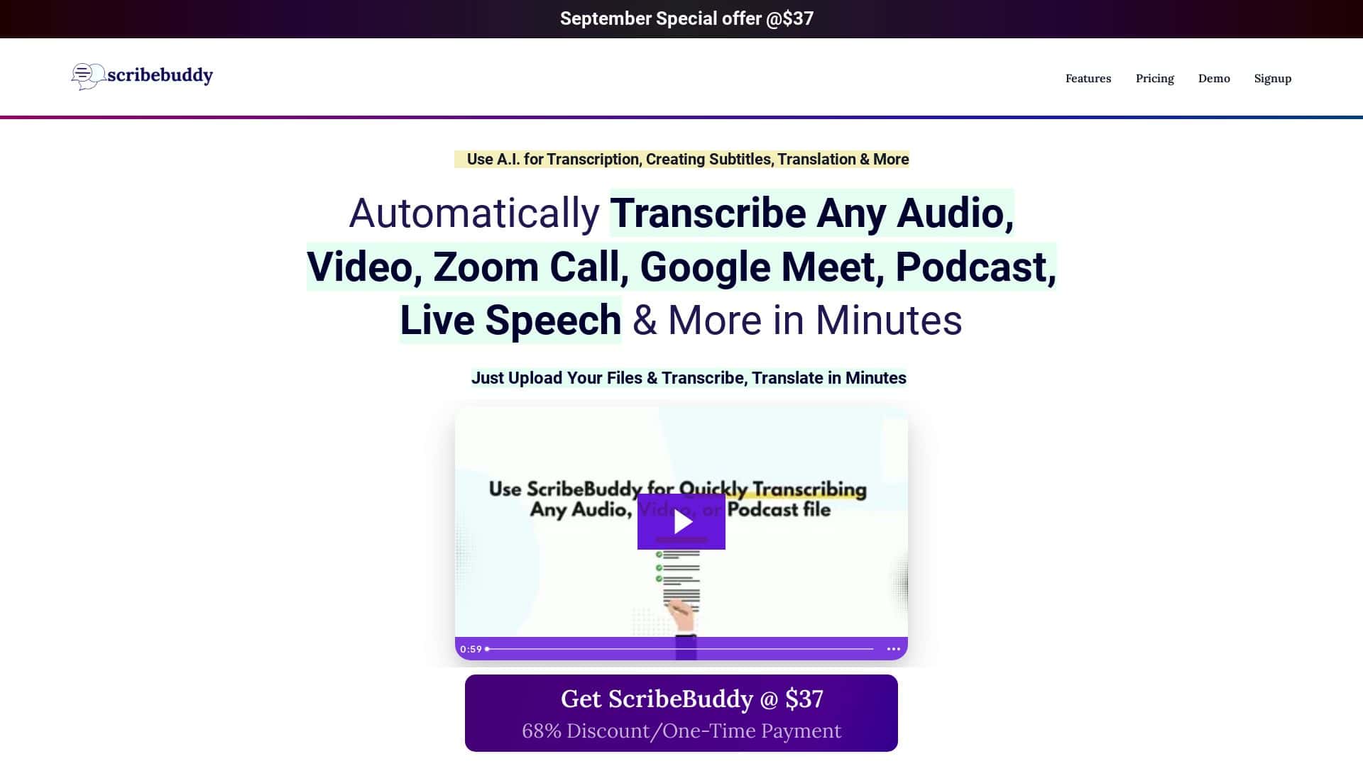 ScribeBuddy | AI Transcription and Translation Tool | Futureen